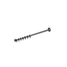 HEWI System 900 Vorhangstange 900.34.40060SC Edelstahl pulverbeschichtet dunkelgrau, perlglimmer tiefmatt, L&auml;nge 1000mm, 10 Vorhangringe