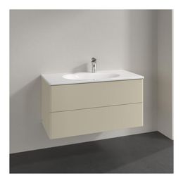 Villeroy & Boch Villeroy und Boch Antao Waschtisch-Unterschrank L05000HJ 98,8x50,4x49,6cm, ohne Frontstruktur, silk grey matt lacquer, mit Beleuchtung