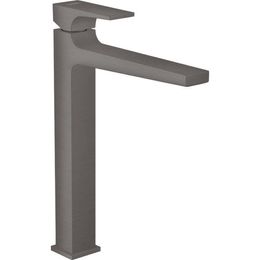 Hansgrohe Metropol Waschtisch-Einhebelmischer 32512340 Ausladung 204 mm, Push-Open Ablaufgarnitur, brushed black chrome