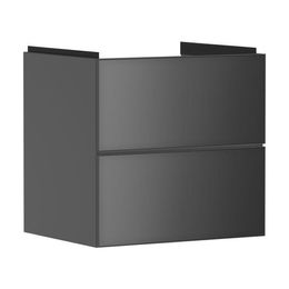 Hansgrohe Xevolos E Waschtischunterschrank 54177770 580x555x475mm, 2 Schubladen, schiefergrau matt, schiefergrau metallic