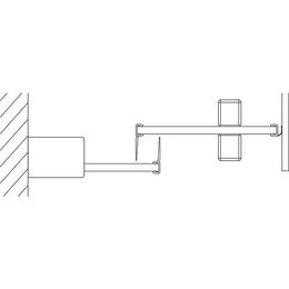 Kermi Nica Gleitt&uuml;r 2-tlg., mit Festfeld NID2L10020VPK 100x200cm, silber hochglanz, ESG klar Clean, links, auf Duschwanne