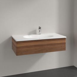 Villeroy & Boch Villeroy und Boch Antao Waschtisch-Unterschrank L02000HM 98,8x25,6x49,3cm, ohne Frontstruktur, warm walnut, mit Beleuchtung