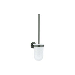 Grohe Essentials WC-B&uuml;rstengarnitur 40374AL1 hard graphite geb&uuml;rstet, Wandmodell, verdeckte Befestigung