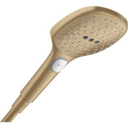 Hansgrohe Raindance Select E Duschkopf Brausekopfgröße 120mm, 3jet, EcoSmart+, 6 l/min, brushed bronze