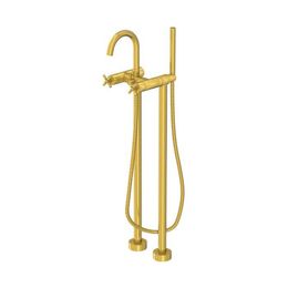 Steinberg Serie 250 Wannen-Zweigriff-Armatur 2501162BG Ausladung 153mm, freistehende Montage, Brushed Gold