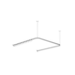 HEWI System 900 Vorhangstange 900.34.302XA 1487 x 1475 x 1487 mm, 46 Vorhangringe, Edelstahl matt geschliffen