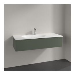 Villeroy & Boch Villeroy und Boch Antao Waschtisch-Unterschrank L03000HL 118,8x25,6x49,3cm, ohne Frontstruktur, leaf green matt lacquer, mit Beleuchtung