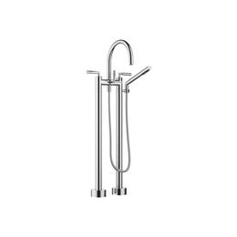 Dornbracht Wannen-2-Griffarmatur Tara. 2594388200 chrom, freistehend, Griffhebel, mit Garnitur