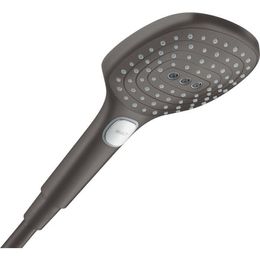 Hansgrohe Raindance Select E Duschkopf 28729340 Brausekopfgr&ouml;&szlig;e 120mm, 3jet, EcoSmart+, 6 l/min, brushed black chrome