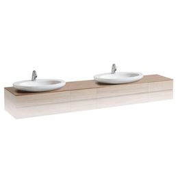 Laufen Alessi One M&ouml;beldeckplatte H4246040976301 2400x12x500mm, Ausschnitt r. & l., Noce Conaletto