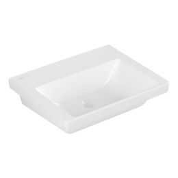 Villeroy & Boch Villeroy und Boch Subway 3.0 Waschtisch 4A70F6RW 55x44cm, ohne Hahnloch/ohne &Uuml;berlauf, stone white C-plus