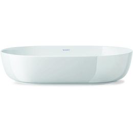 Duravit Luv Aufsatz-Waschtisch 0379700000 70x40cm, geschliffen, ohne &Uuml;berlauf, ohne Hahnlochbank, wei&szlig;