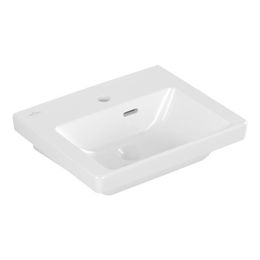 Villeroy & Boch Villeroy und Boch Subway 3.0 Handwaschbecken 4370FK01 45x37cm, mit Hahnloch/mit &Uuml;berlauf, wei&szlig;