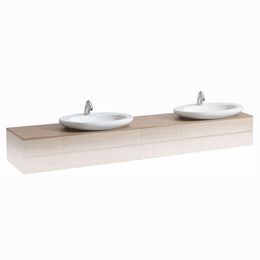 Laufen Alessi One M&ouml;beldeckplatte H4246140976311 2400x12x500mm, Ausschnitt rechts & links, wei&szlig;