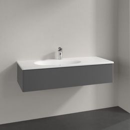Villeroy & Boch Villeroy und Boch Antao Waschtisch-Unterschrank L03000GK 118,8x25,6x49,3cm, ohne Frontstruktur, anthracite matt lacquer, mit Beleuchtung