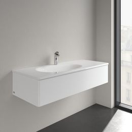 Villeroy & Boch Villeroy und Boch Antao Schrankwaschtisch 4A77LBR1 120x50cm, eckig, 1 Hahnloch, verdeckter &Uuml;berlauf, wei&szlig; C-plus