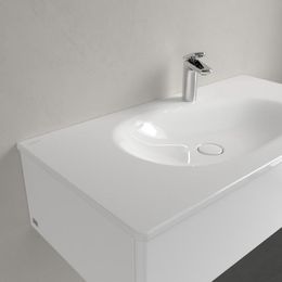 Villeroy & Boch Villeroy und Boch Antao Schrankwaschtisch 4A76ABR1 100x50cm, eckig, 1 Hahnloch, verdeckter &Uuml;berlauf, wei&szlig; C-plus