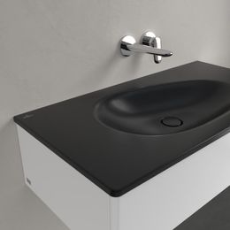 Villeroy & Boch Villeroy und Boch Antao Schrankwaschtisch 4A76A3R7 100x50cm, eckig, ohne &Uuml;berlauf, pure black C-plus