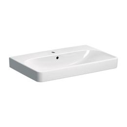 Geberit Smyle Square Waschtisch 500249018 weiss KeraTect, 75x48cm, mit Hahnloch und &Uuml;berlauf