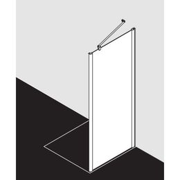 Kermi Pega Seitenwand PETWD07018VNK 70x185cm, silber hochglanz ESG SR Arena C, auf Duschwanne
