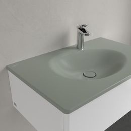 Villeroy & Boch Villeroy und Boch Antao Schrankwaschtisch 4A7584R8 80x50cm, eckig, 1 Hahnloch, verdeckter &Uuml;berlauf, morning green C-plus