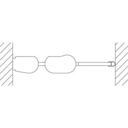 Kermi Pega Pendelt&uuml;r 1-fl&uuml;gelig mit Festfeld PE1FR09020VAK 90x200cm, silber hochglanz, ESG klar, rechts