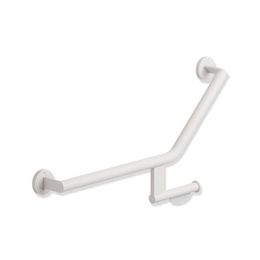 HEWI System 900 Winkelgriff 900.22.33360DX 620 x 283 mm, Edelstahl pulverbeschichtet wei&szlig; tiefmatt, links
