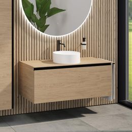 rivea Dia Unterschrank B: 120 mit 1 Auszug, Waschtisch &Oslash; 38 cm wei&szlig; matt, BR0535WM+BR0039SO+BR0004SO,