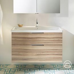 Burgbad Eqio Schrank mit Keramik-Waschtisch, 2 Ausz&uuml;ge, SEYQ103F3437C0001G0146,