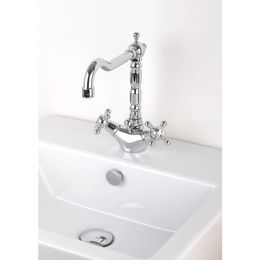 Herzbach Anais Classic Armatur 32454000201 chrom, mit Ablaufgarnitur, Waschtischarmatur