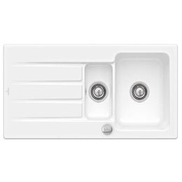 Villeroy & Boch Villeroy & Boch Architectura Einbausp&uuml;le 336502R1 mit Ablaufgarnitur und Exzenterbet&auml;tigung, wei&szlig;