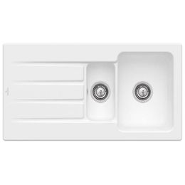Villeroy & Boch Villeroy & Boch Architectura Einbausp&uuml;le 336501RW mit Ablaufgarnitur und Handbet&auml;tigung, Stone White