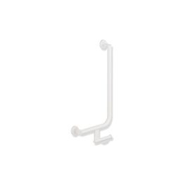 HEWI System 900 Winkelgriff 900.22.11360DX 600 x 300 mm, Edelstahl pulverbeschichtet wei&szlig; tiefmatt, links