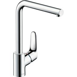 Hansgrohe Focus M41 K&uuml;chenarmatur 31817000 , 3-stufig schwenkbarer L-Auslauf, 1jet, chrom