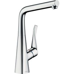 Hansgrohe Metris M71 K&uuml;chen Armatur 320 14822000 chrom, 3-stufig schwenkbarer Auslauf