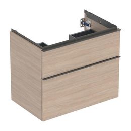 Geberit iCon Waschtisch-Unterschrank 502304JH1 74x61,5x47,6cm, 2 Schubladen, Eiche/Griff lava matt