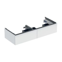 Geberit iCon Doppelwaschtisch-Unterschrank 502314013 118,4x24,7x47,6cm, 2 Schubladen, wei&szlig; matt/Griff wei&szlig; matt