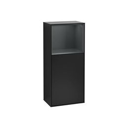 Villeroy & Boch Villeroy und Boch Finion Seitenschrank G510HGPD 41,8x93,6cm, rechts, Emotion, Regal oben Midnight Blue Matt, Black matt lacquer