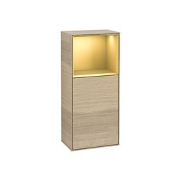 Villeroy & Boch Villeroy und Boch Finion Seitenschrank G500HFPC 41,8x93,6cm, links, Emotion, Regal oben Gold Matt, Oak Veneer