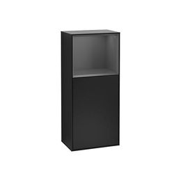 Villeroy & Boch Villeroy und Boch Finion Seitenschrank G500GKPD 41,8x93,6cm, links, Emotion, Regal oben Anthracite matt, Black matt lacquer