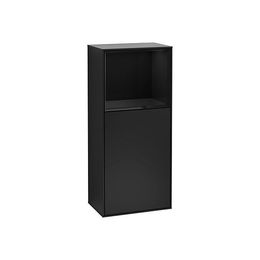Villeroy & Boch Villeroy und Boch Finion Seitenschrank G500PHPD 41,8x93,6cm, links, Emotion, Regal oben Glossy Black, Black matt lacquer