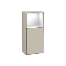 Villeroy & Boch Villeroy und Boch Finion Seitenschrank G510GFHH 41,8x93,6cm, rechts, Emotion, Regal oben Glossy White, Sand Matt Lacquer