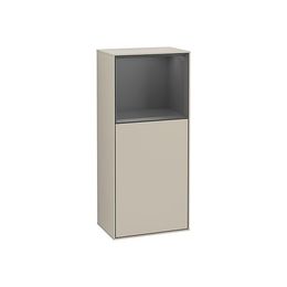 Villeroy & Boch Villeroy und Boch Finion Seitenschrank G510GKHH 41,8x93,6cm, rechts, Emotion, Regal oben Anthracite Matt, Sand Matt Lacquer
