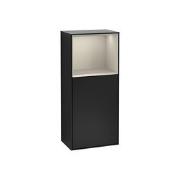 Villeroy & Boch Villeroy und Boch Finion Seitenschrank G500HHPD 41,8x93,6cm, links, Emotion, Regal oben Sand Matt, Black matt lacquer