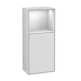 Villeroy & Boch Villeroy und Boch Finion Seitenschrank F500GMGF 41,8x93,6x27cm, links, Regal oben Olive Matt, Glossy white lacquer