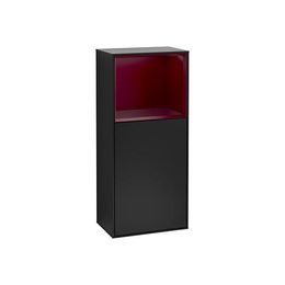 Villeroy & Boch Villeroy und Boch Finion Seitenschrank G500HBPD 41,8x93,6cm, links, Emotion, Regal oben Peony Matt, Black matt lacquer