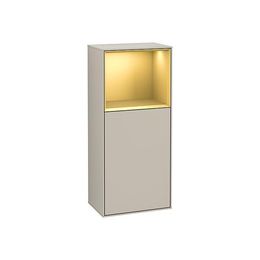 Villeroy & Boch Villeroy und Boch Finion Seitenschrank F510HFHH 41,8x93,6x27cm, rechts, Regal oben Gold Matt, Sand Matt Lacquer