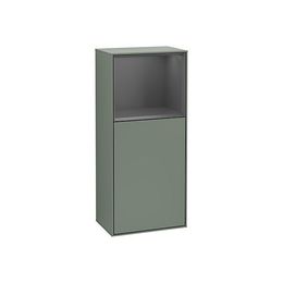 Villeroy & Boch Villeroy und Boch Finion Seitenschrank F500GKGM 41,8x93,6x27cm, links, Regal oben Anthracite Matt, Olive Matt Lacquer