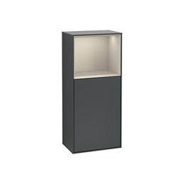 Villeroy & Boch Villeroy und Boch Finion Seitenschrank G510HHHG 41,8x93,6cm, rechts, Emotion, Regal oben Sand Matt, Midnight Blue Matt Lacquer