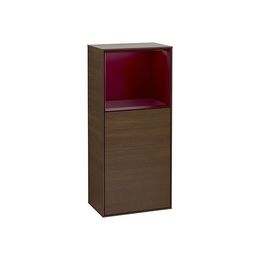 Villeroy & Boch Villeroy und Boch Finion Seitenschrank G510HBGN 41,8x93,6cm, rechts, Emotion, Regal oben Peony Matt, Walnut veneer
